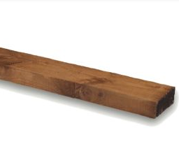 BROWN Treated Backing Rail 3.6mx38x75mm for Picket Fencing Slats ...