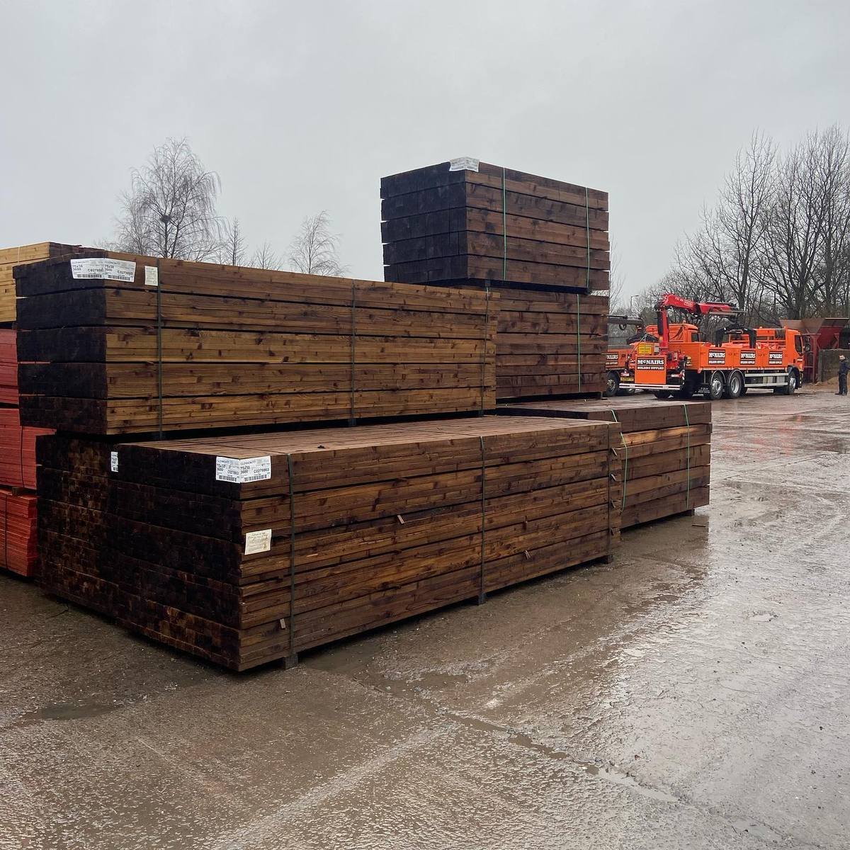 BROWN Treated Backing Rail 3.6mx38x75mm for Picket Fencing Slats ...