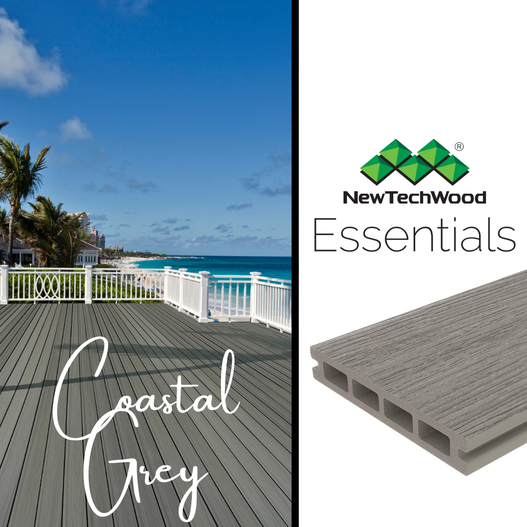 Ultrashield Essentials Coastal Grey Grooved Edge Deck Board 23x140x3.6m ...